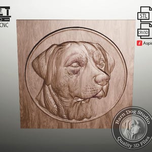 Labrador Retriever, Dog, Bas Relief, 3D, CNC, STL File, - Etsy