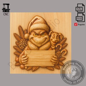 Grinch 3d for Cnc Router - Etsy UK