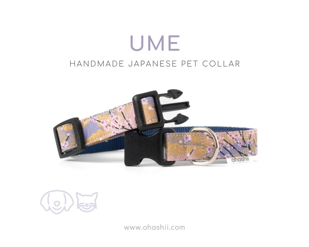 UME Pet Collar | Japanese Plum Blossom Dog Collar Sakura Cat Collar ...