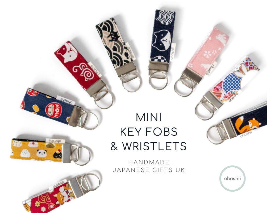 Cute Key Wristlet & Mini Key Fob | Unique Japanese Key Chain Anime Key ...
