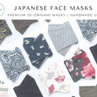 Super Pretty Asian Inspired Face Mask in Double Layer Cotton With Ties ...