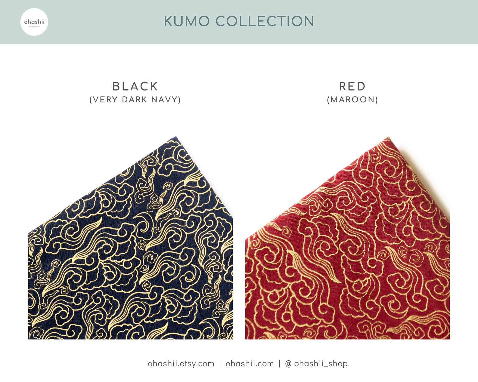 3D Kumo: Japanese Premium Origami Adult Face Mask | Black & Gold Cloud ...