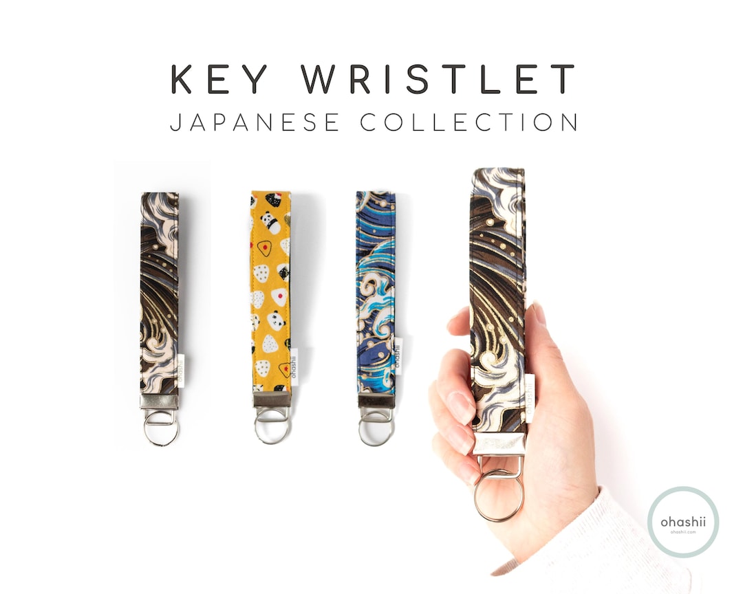 Japanese Key Wristlet | Japanese Fabric Key Rings Wristlet Keychain ...