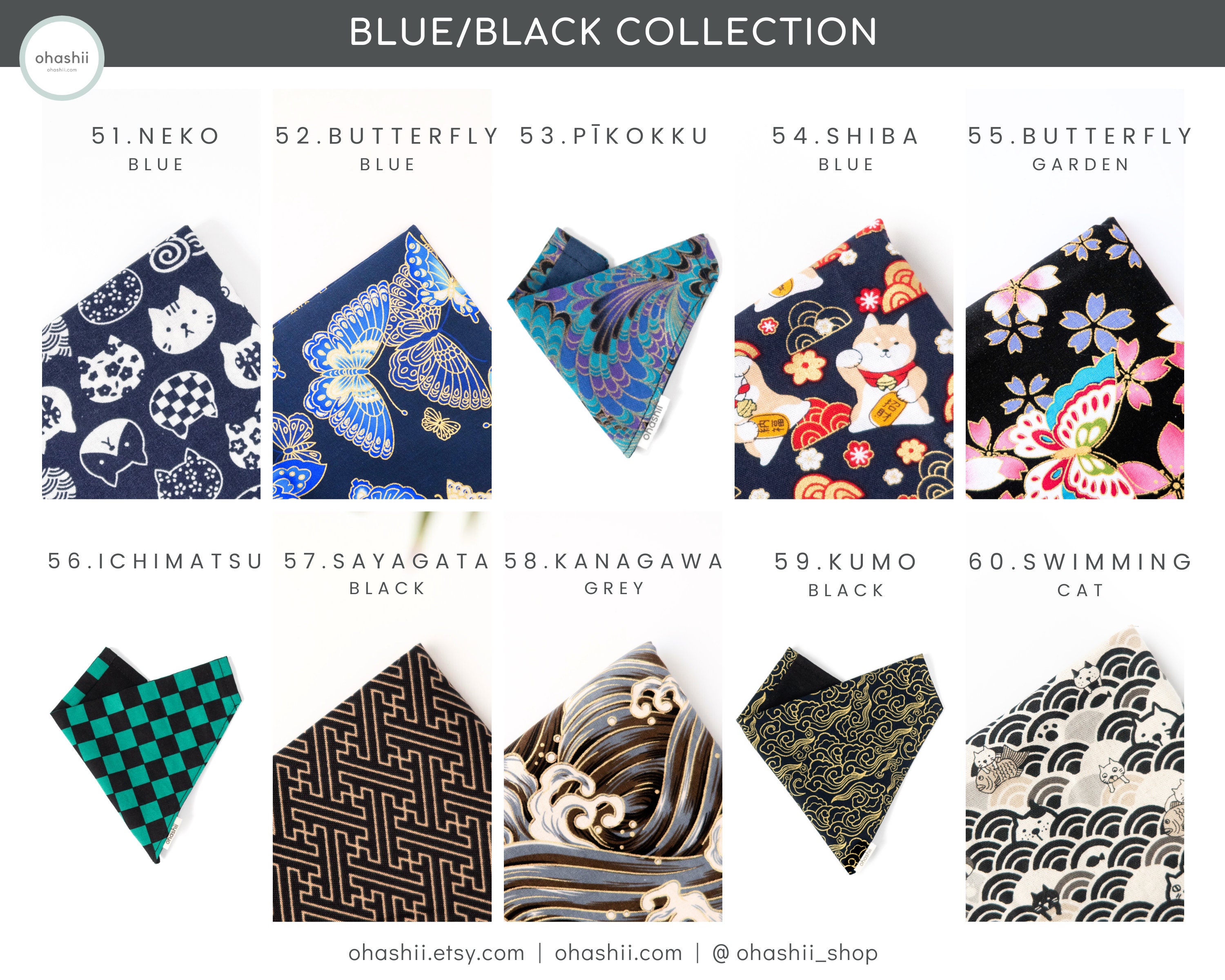 KARAKUSA Japanese Dog Bandana | Shiba Inu Dog Bandana | Japanese Cat ...