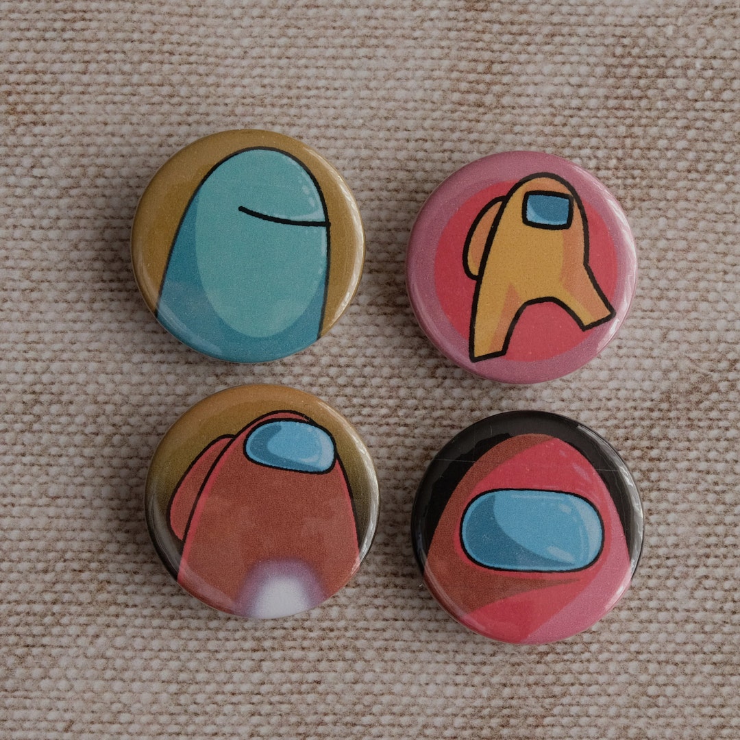 Among Us Character Button Badges / Keyring / Magnet / Magnet Bottle ...