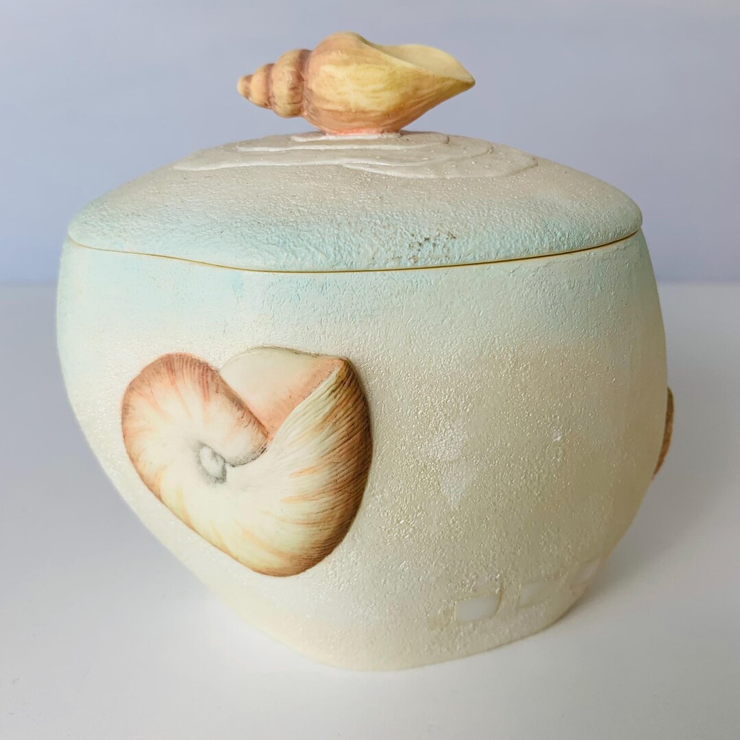 CANDY VANITY JAR, 3D Seashells Storage Jar, Bermuda Sands Freeform ...