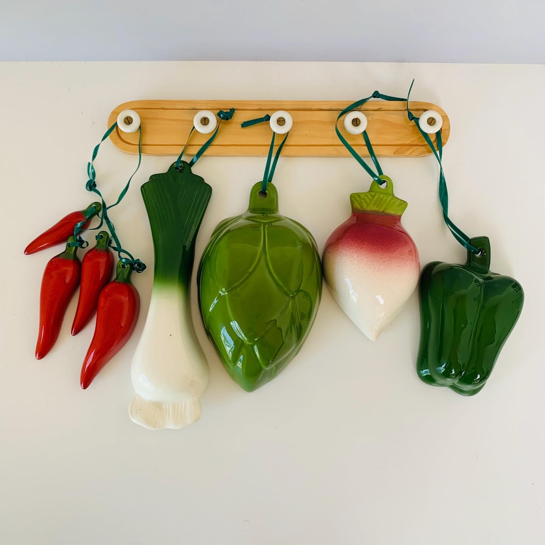 CERAMIC VEGGIES MEASURING Cups, Gallery Originals 1984 Vegetable Shaped ...