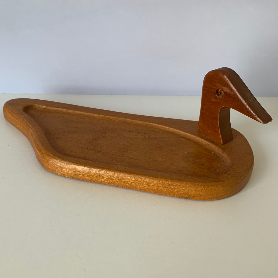 WOOD DRESSER TRAY Wooden Duck Head Men's Valet Tray Desk - Etsy