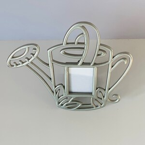 MINI TEACUP PICTURE Frame, Brushed Silver Metal Teapot Shaped Photo ...