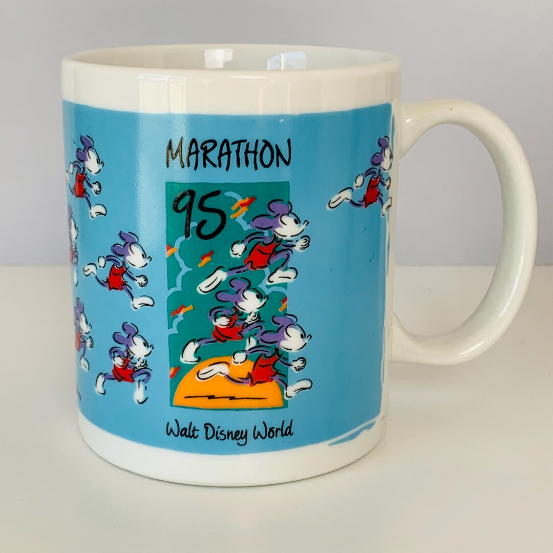 DISNEY 1995 MARATHON Mug, Vintage 1995 Walt Disney World Marathon ...