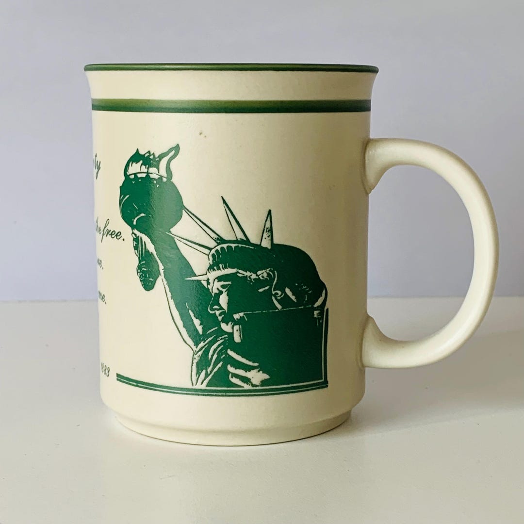 STATUE OF LIBERY Mug, Vintage Statue of Liberty Cup, Stoneware Vintage ...
