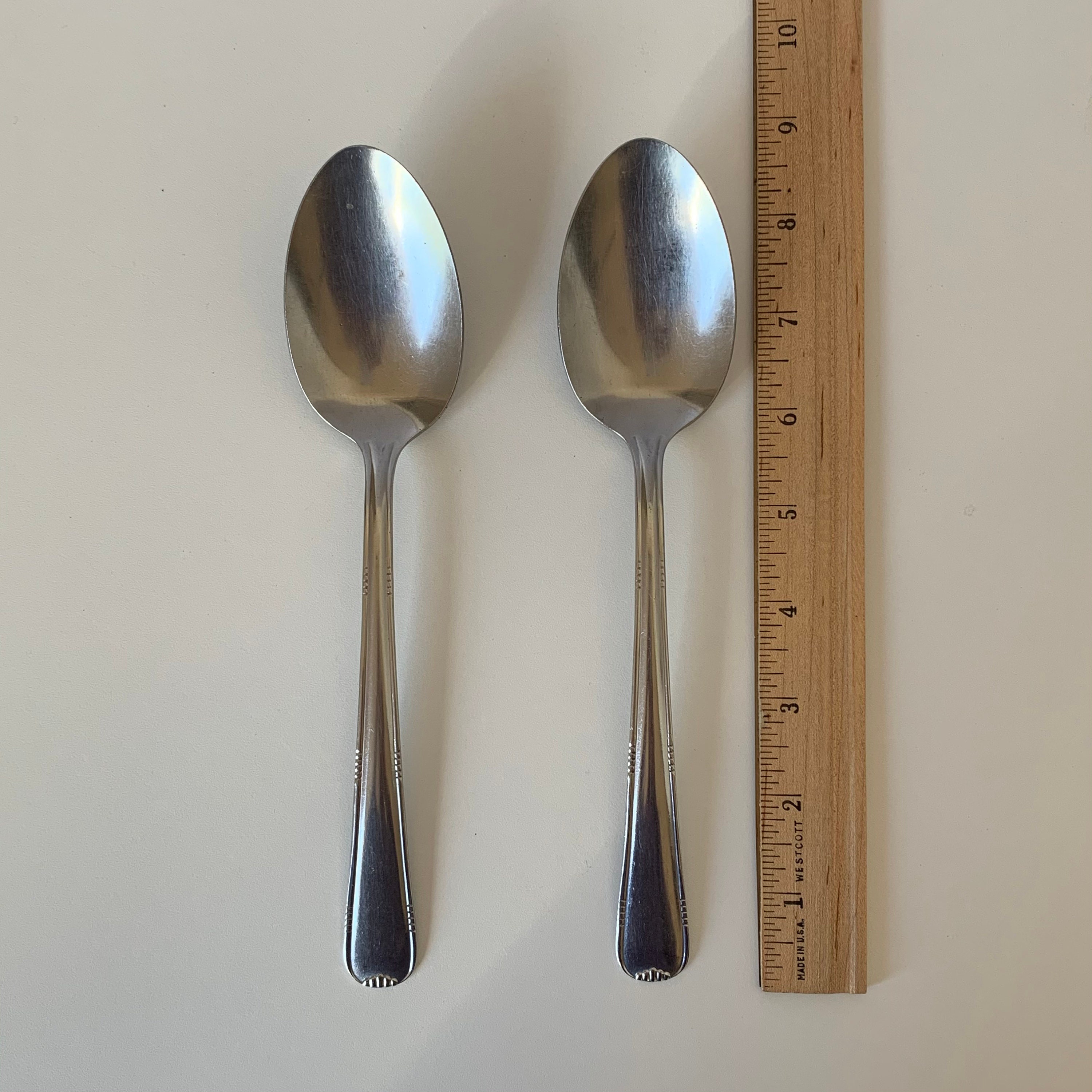 SILCO STAINLESS SPOONS Pair of Silco Stainless Serving | Etsy