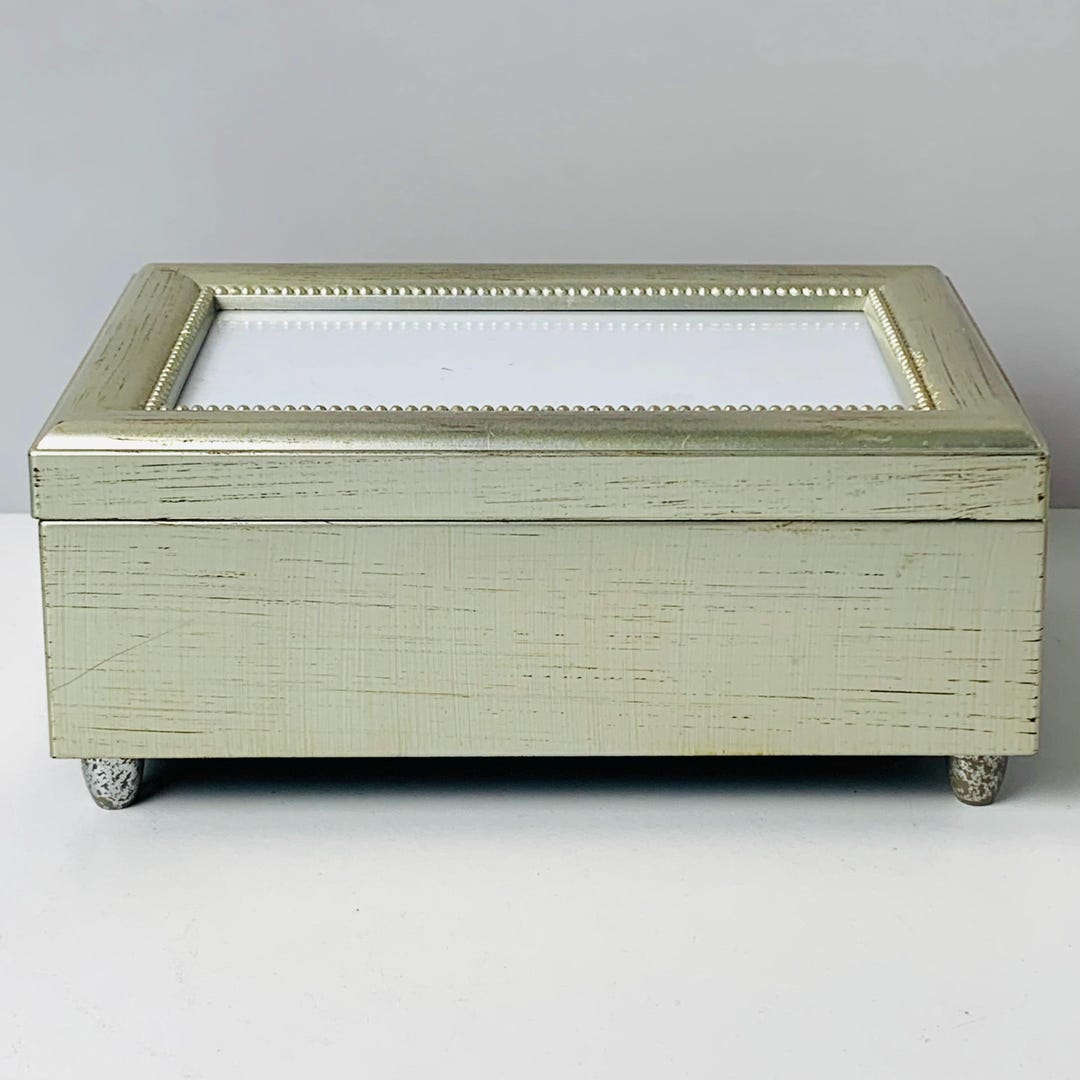 MUSIC JEWELRY BOX With Photo Frame, Sanyko Music Wind up Keepsakes Box ...