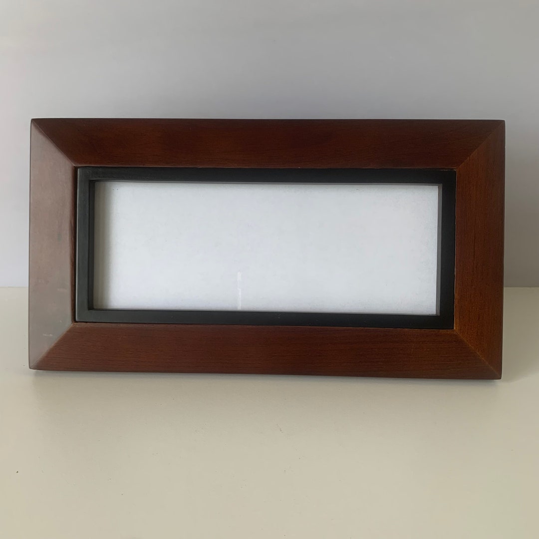 WOOD PANORAMIC FRAME, Brown Red Wood 4 X 10 Panoramic Pano Picture ...