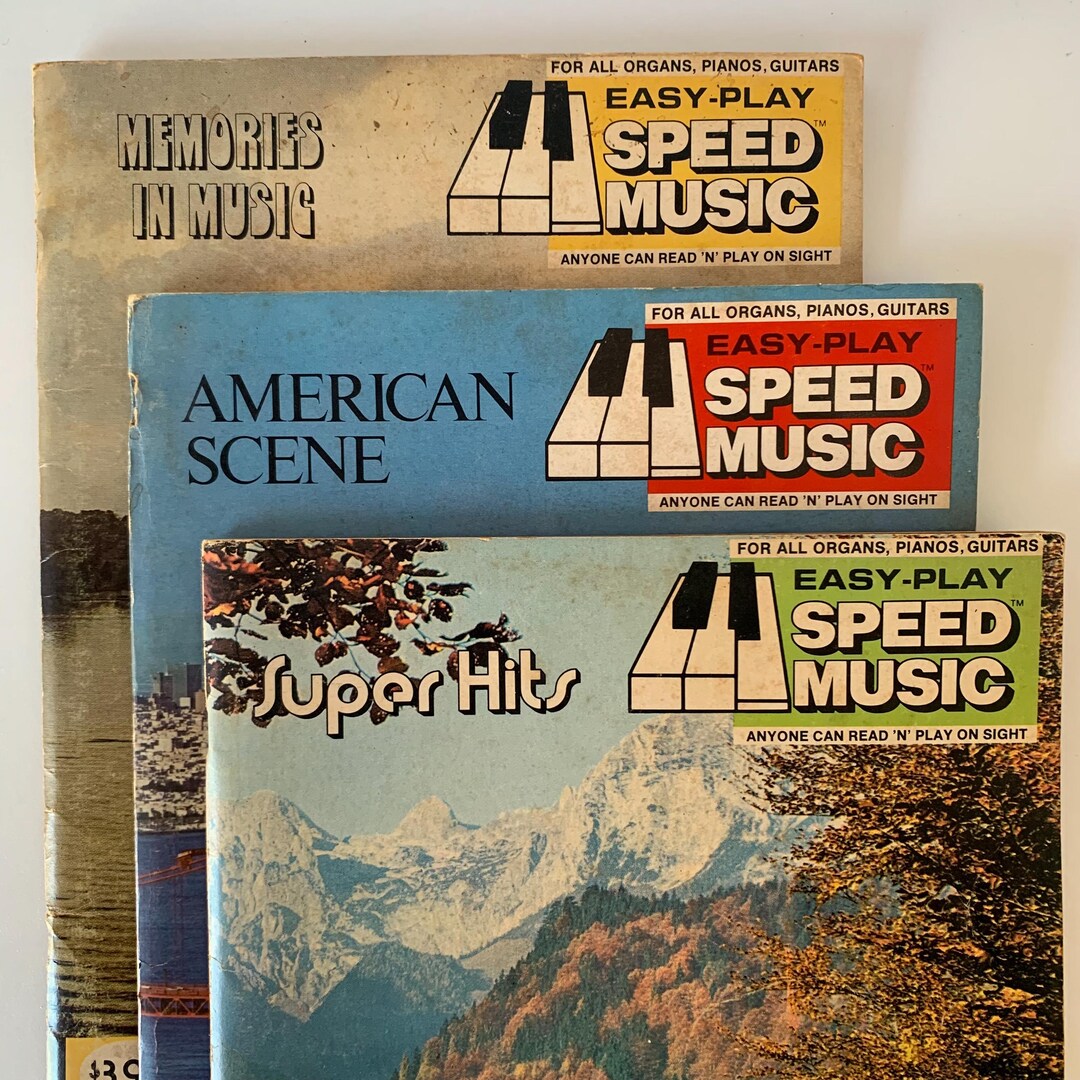 3 EASY PLAY BOOKS for Organs Pianos Guitars, Anyone Can Play Music ...