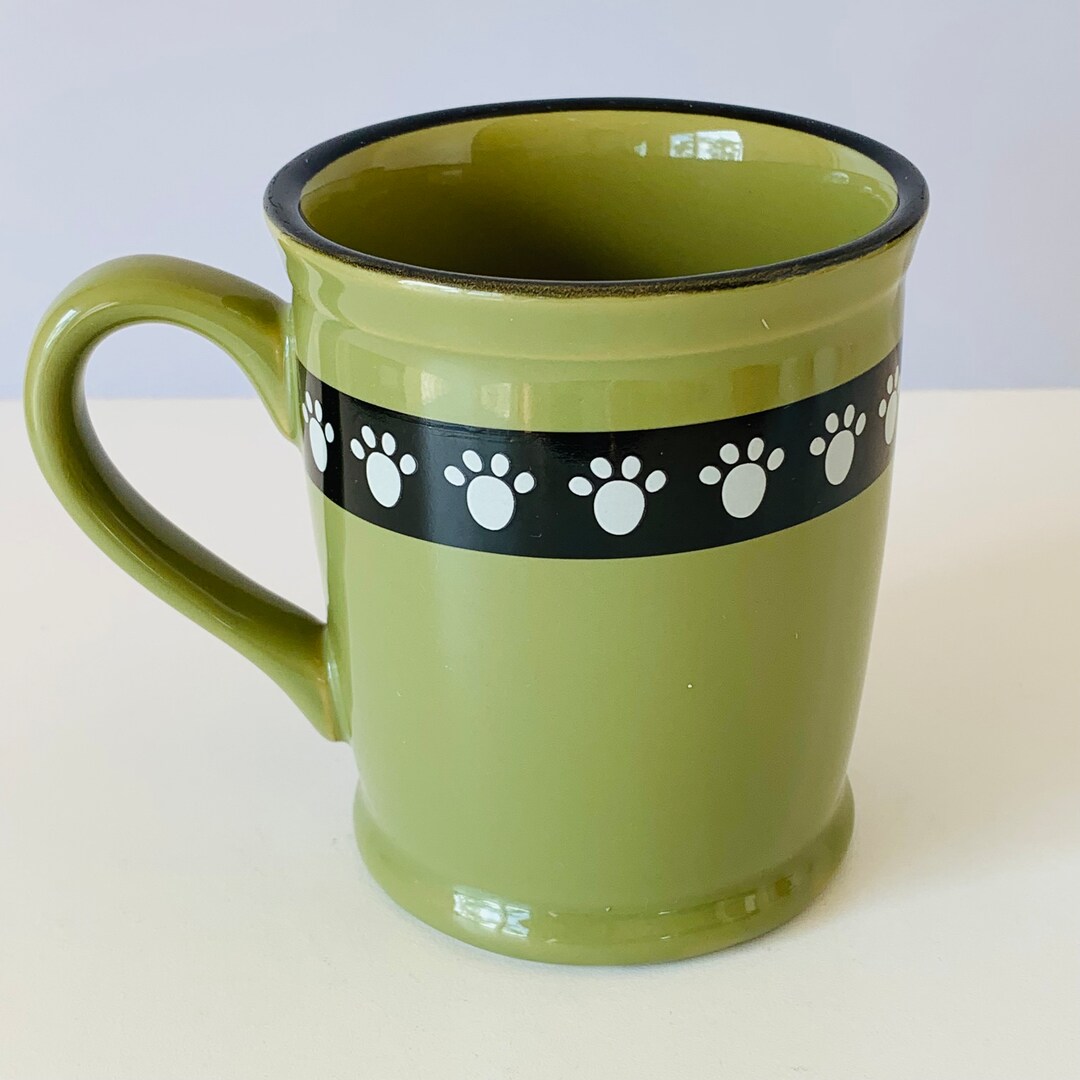 PAW PRINT MUG, Doctors Foster & Smith Paw Print Coffee Cup, Green ...