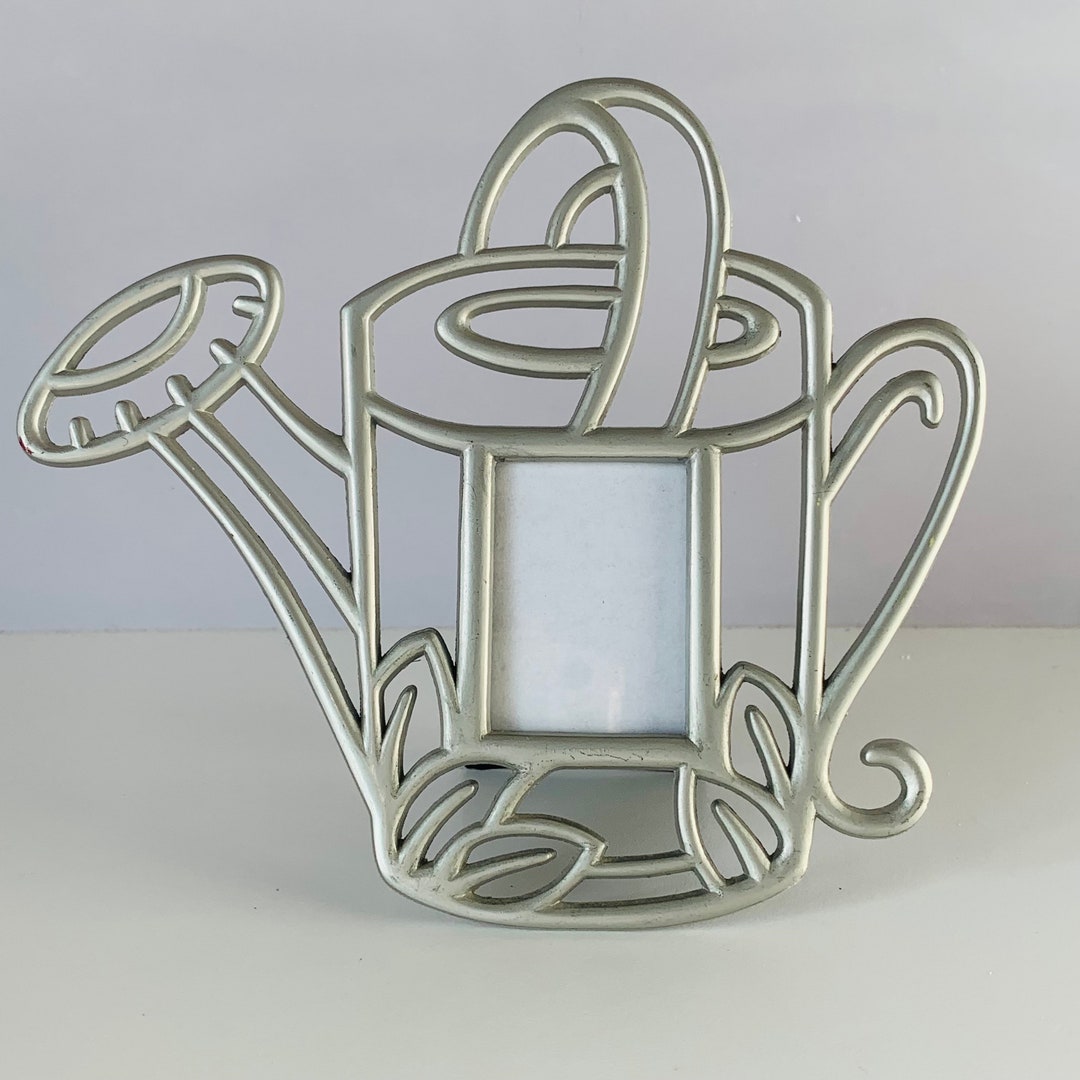 MINI TEACUP PICTURE Frame, Brushed Silver Metal Teapot Shaped Photo ...