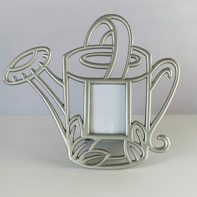 MINI TEACUP PICTURE Frame, Brushed Silver Metal Teapot Shaped Photo ...