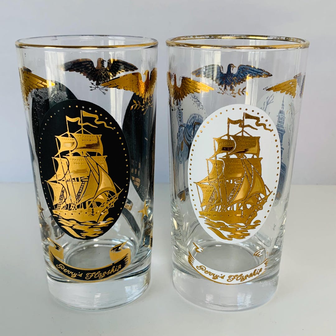 2 LIBBEY COCKTAIL GLASSES, 2 Vintage Libbey Highball Glasses Andrew ...