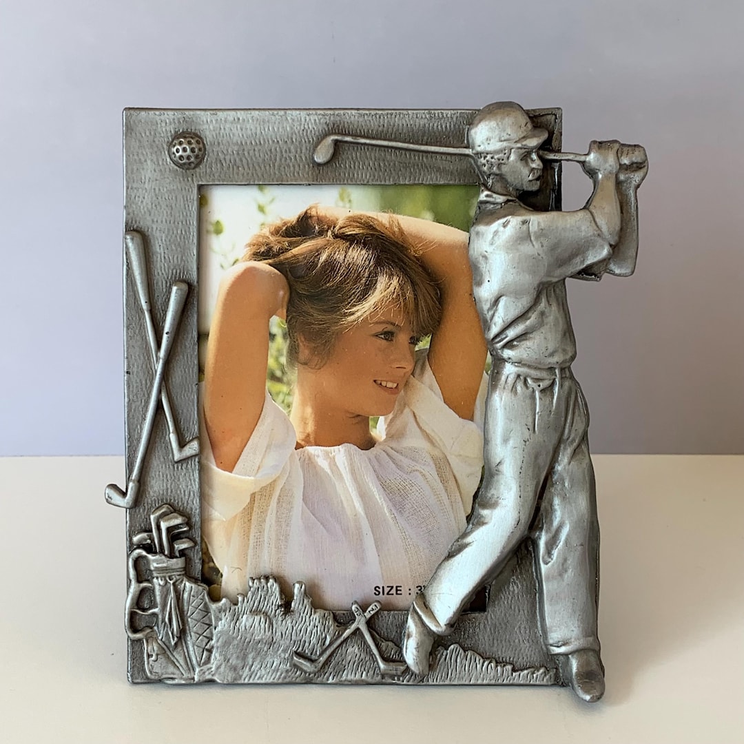 GOLF PHOTO FRAME, Golfer Picture Frame With 3D Man Male Golfer, R.O.C ...