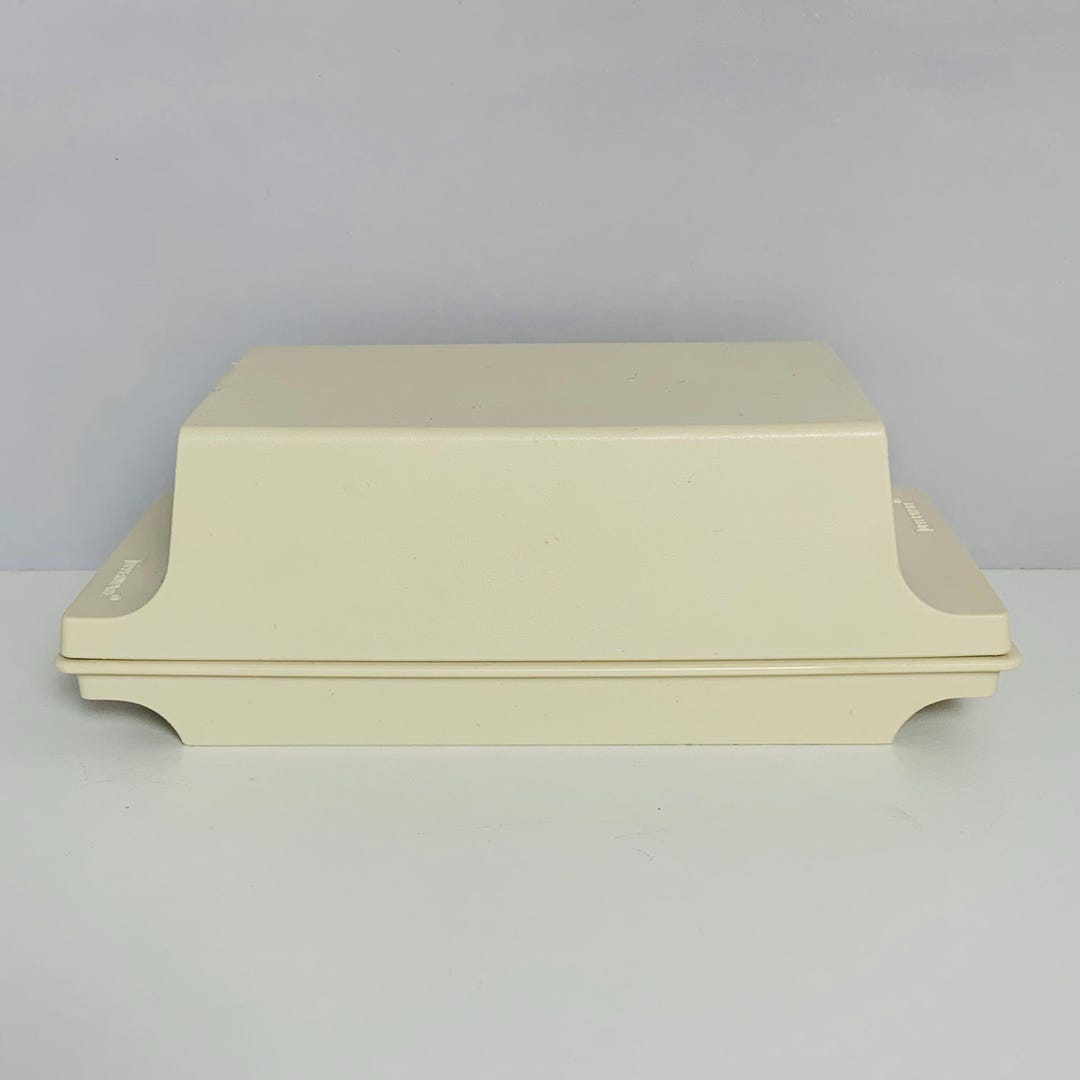 TUPPERWARE DOUBLE BUTTER Dish, Tupperware Two Piece Tan Almond Double ...