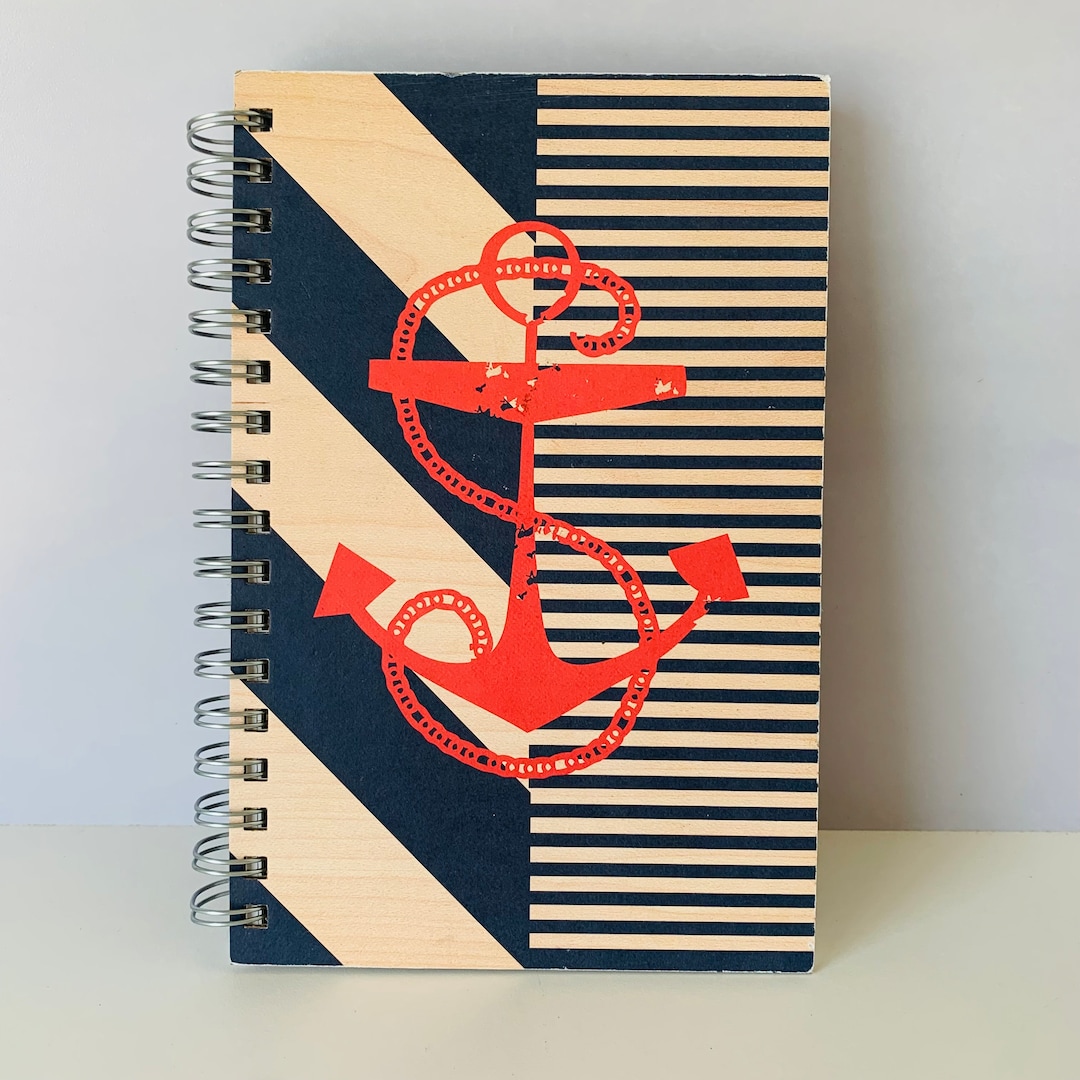 ANCHORS AWAY NOOTBOOK, Journal Diary, Paperchase Spiral Notebook, 7" X ...