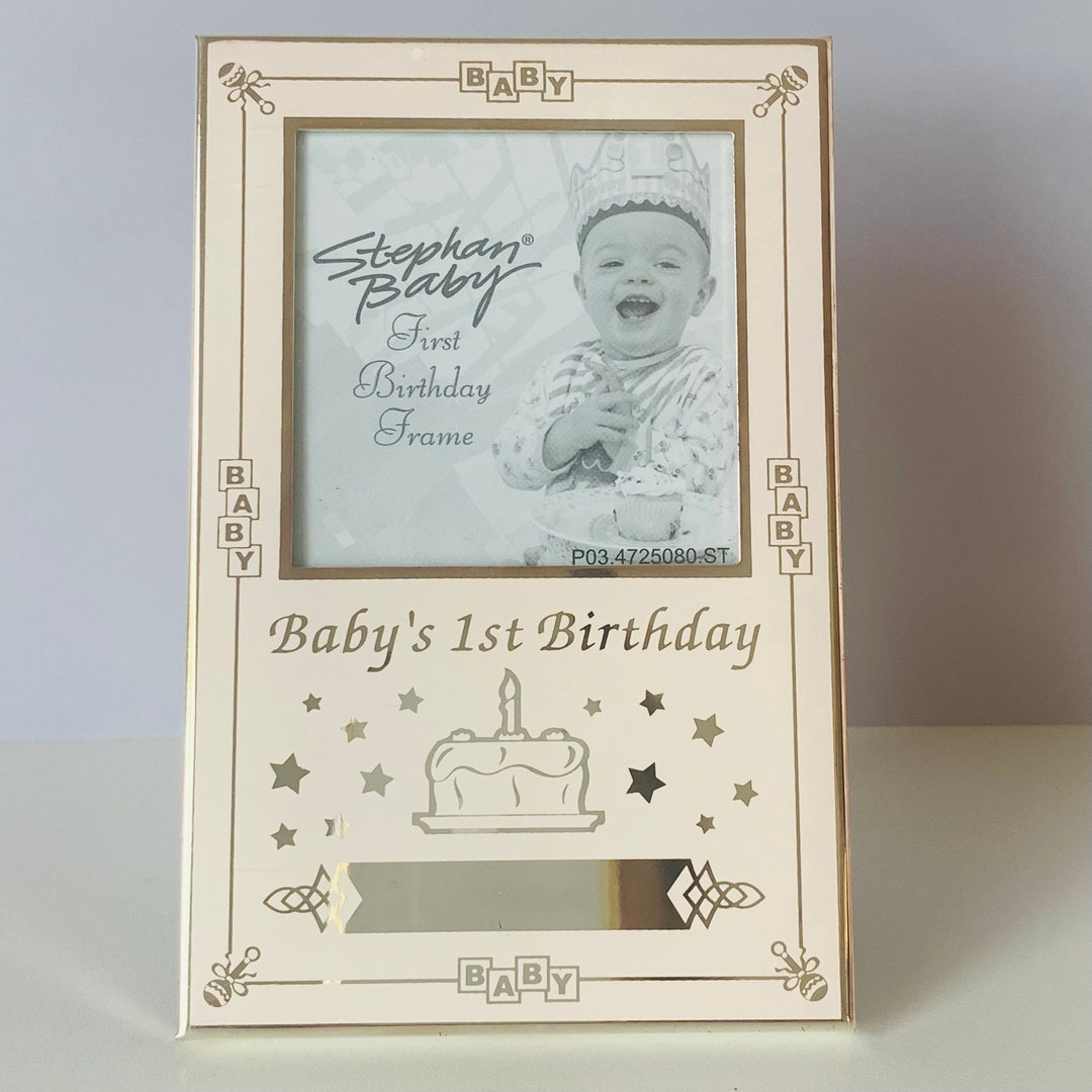 BABY'S FIRST BIRTHDAY Frame, 1st Birthday Gift, Silver Finish Baby ...