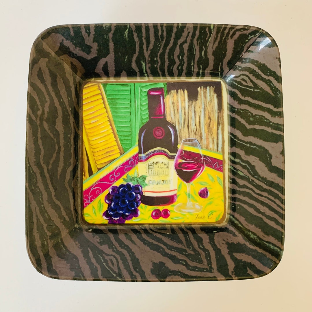 WINE SERVING TRAY, Temark Melamine Serving Tray, Wine Bottles Grapes ...