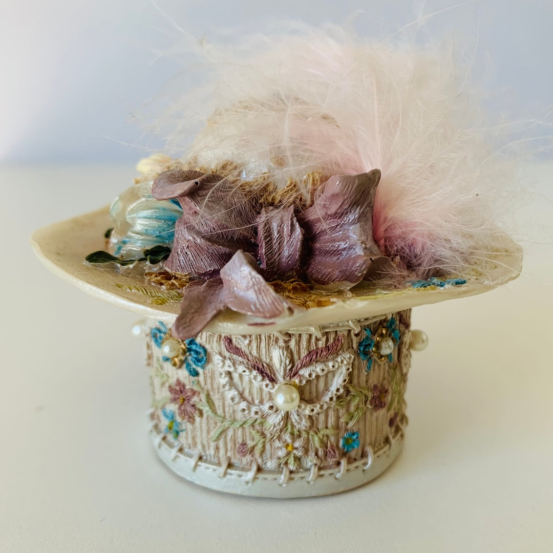 MINI HAT BOX, Nostalgia Popular Imports Miniature Hat Ring Box, Hat ...