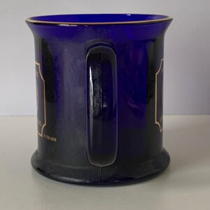 UNITED NATIONS CULVER Blue Glass Mug, United Nations Blue Glass Cup ...