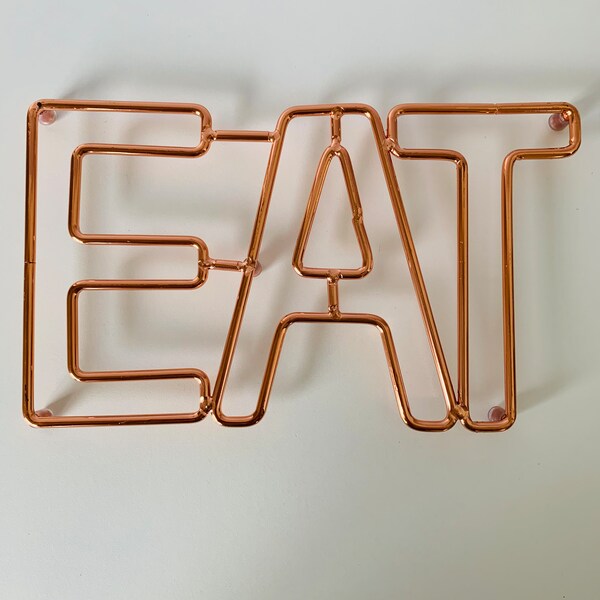 Copper Eat Sign - Etsy