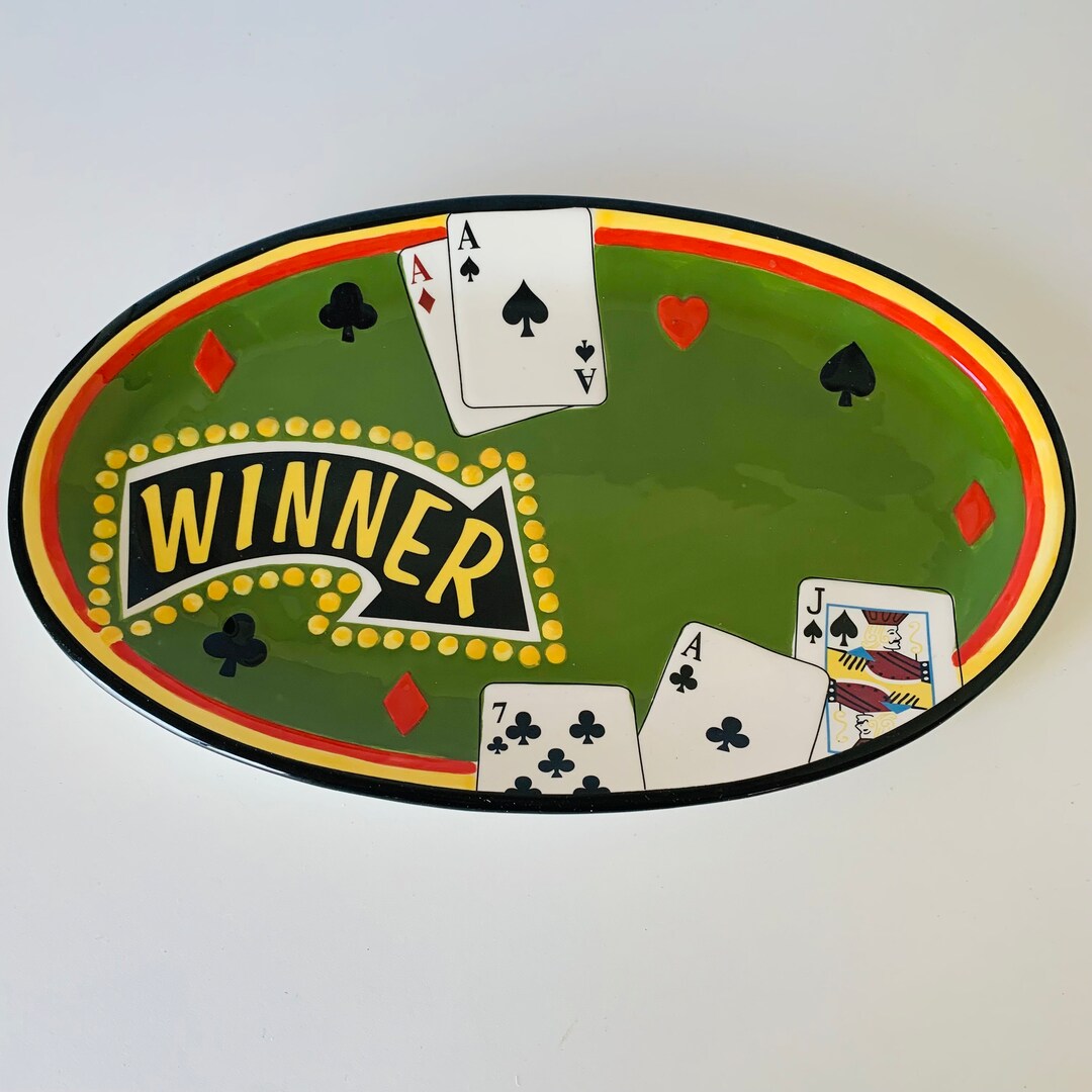 GAME NIGHT PLATTER, 13" L Dantes Design Group Individually Hand-crafted ...
