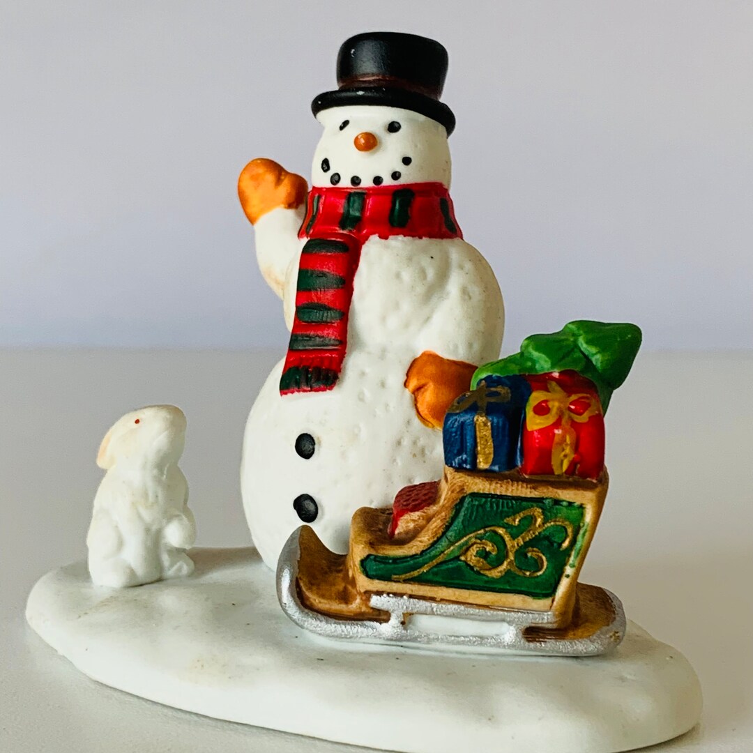 LEMAX VILLAGE COLLECTION, Vintage Lemax 1997 Porcelain Figure Snow ...