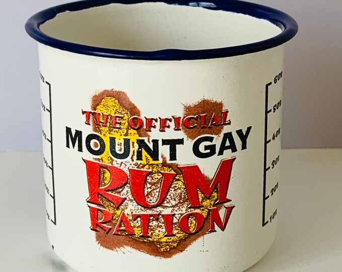OFFICIAL MOUNT GAY Rum Ration Cup, Vintage Enamel Little Metal Mug, the ...