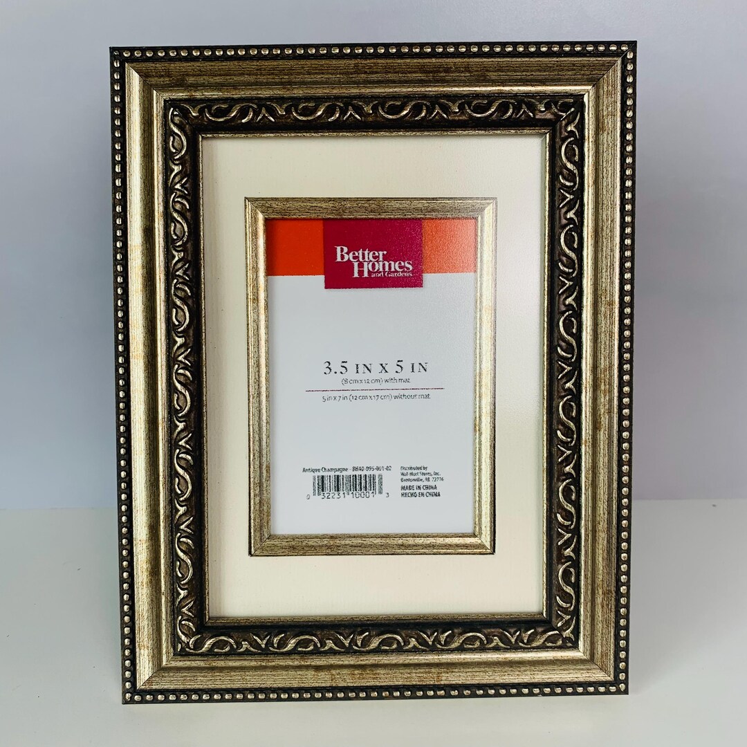 ORNATE WOOD FRAME With Anti-glare Glass, Gold Brushed Wood Photo Frame ...