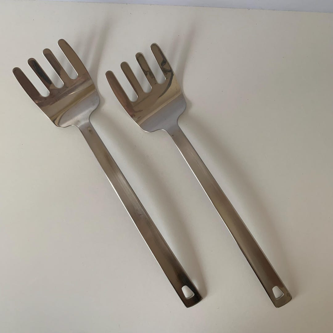 WILLIAM SONOMA LARGE Serving Set, 2 Extra Large Salad Forks Set, Modern ...