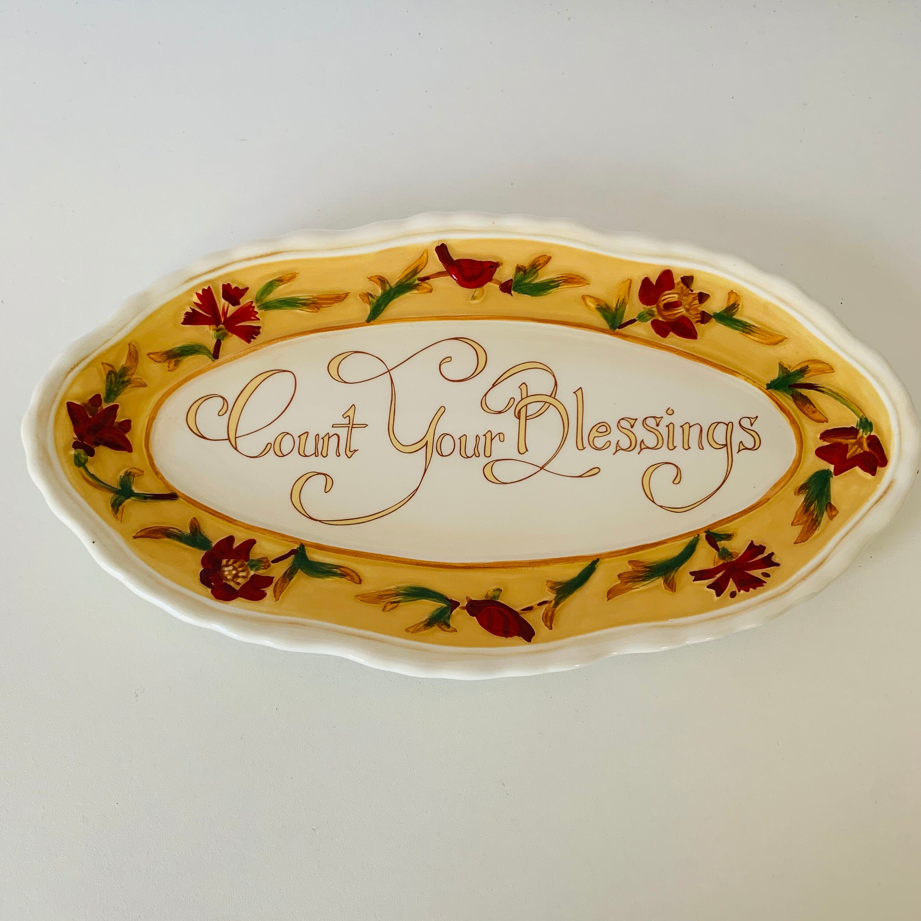 COUNT YOUR BLESSING Vintage Fitz and Floyd Plate Serving Dish - Etsy