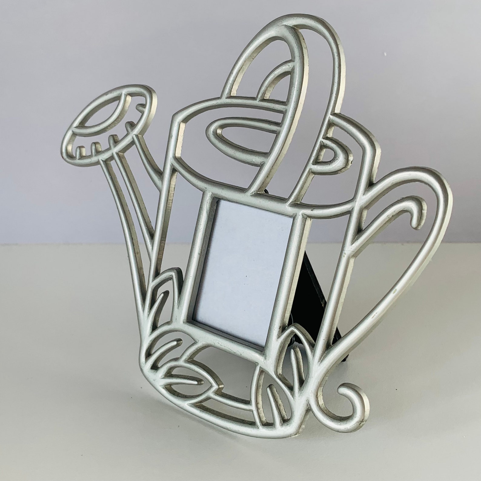 MINI TEACUP PICTURE Frame, Brushed Silver Metal Teapot Shaped Photo ...