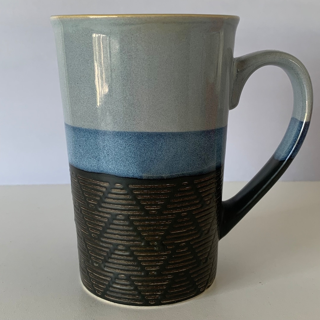 LARGE STONEWARE MUG, Real Living Stoneware Pottery Coffee Cup, Speckled ...