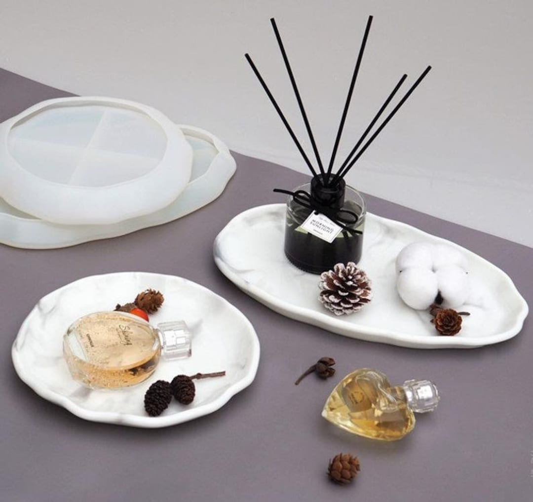 Silicone Plate Mold-oval Dish Silicone Mold-round Resin Dish Mold-diy ...