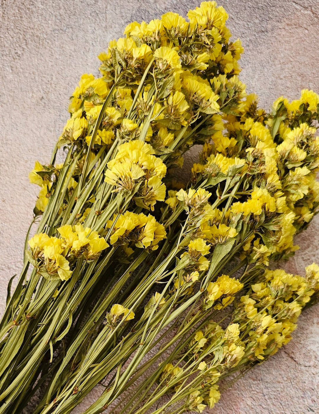 Yellow Statice Bunch, Yellow Dried Statice,wedding Flowers Bouquet ...