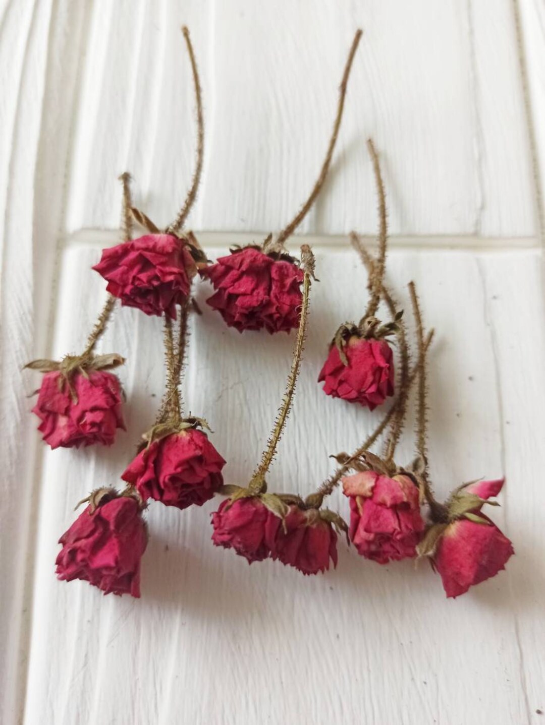 15 Dried Burgundy Roses.tiny Resin Flowers.organic Small Dried Flowers ...