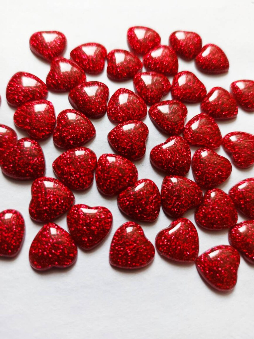 New Fashion 10pcs 12mm Heart Style Mix Colors Flat Back Resin Cabochons ...