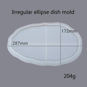 Silicone Plate Mold-oval Dish Silicone Mold-round Resin Dish Mold-diy ...