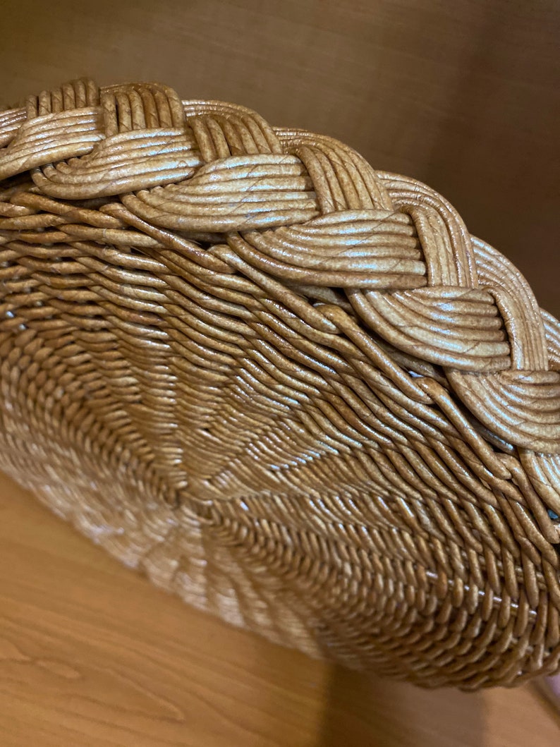 Large Wicker Round Tray Straw Serving Tray Coffee Table Tray Woven ...