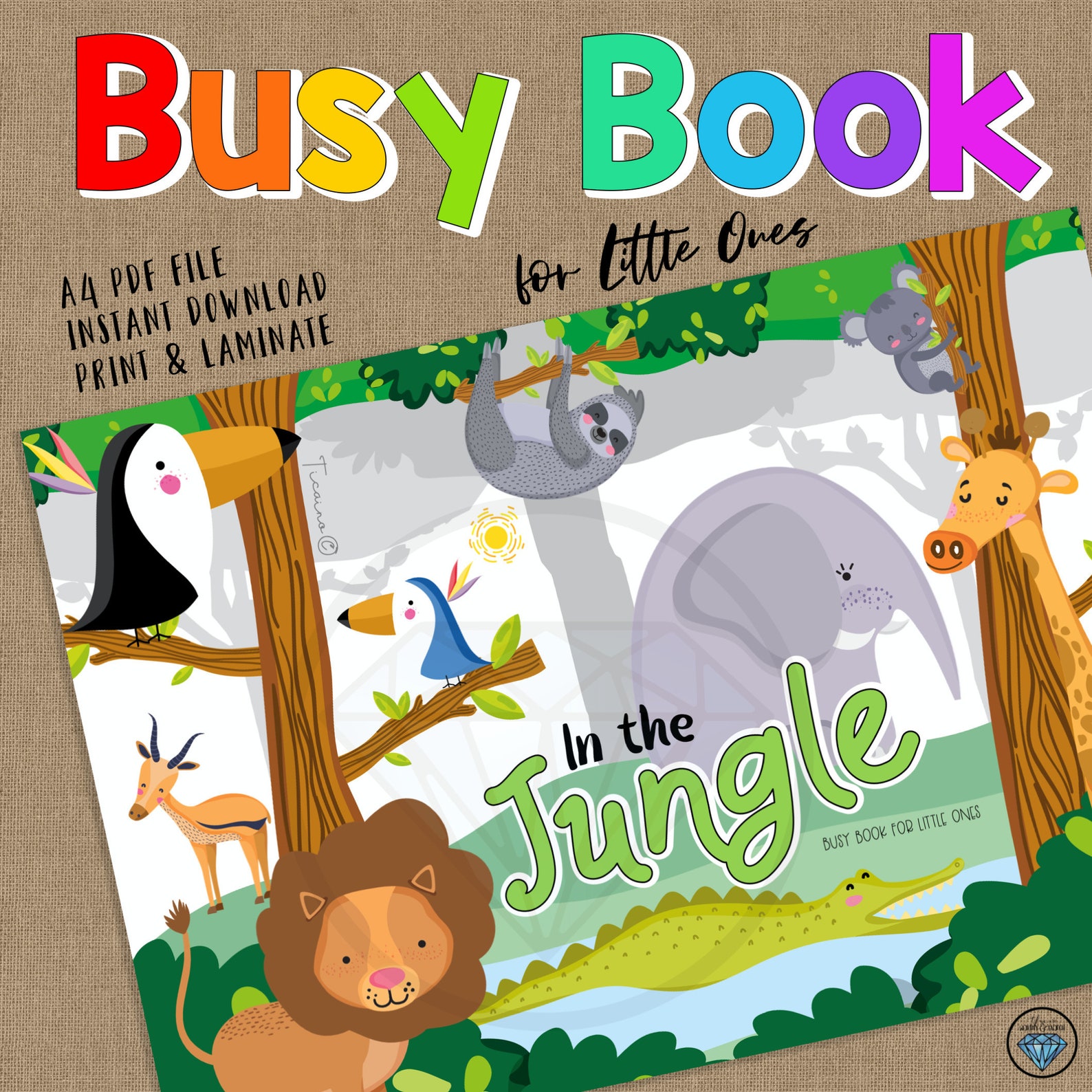 In the Jungle, Busy Books, Jungle Animals, Preschool Printables, Busy ...