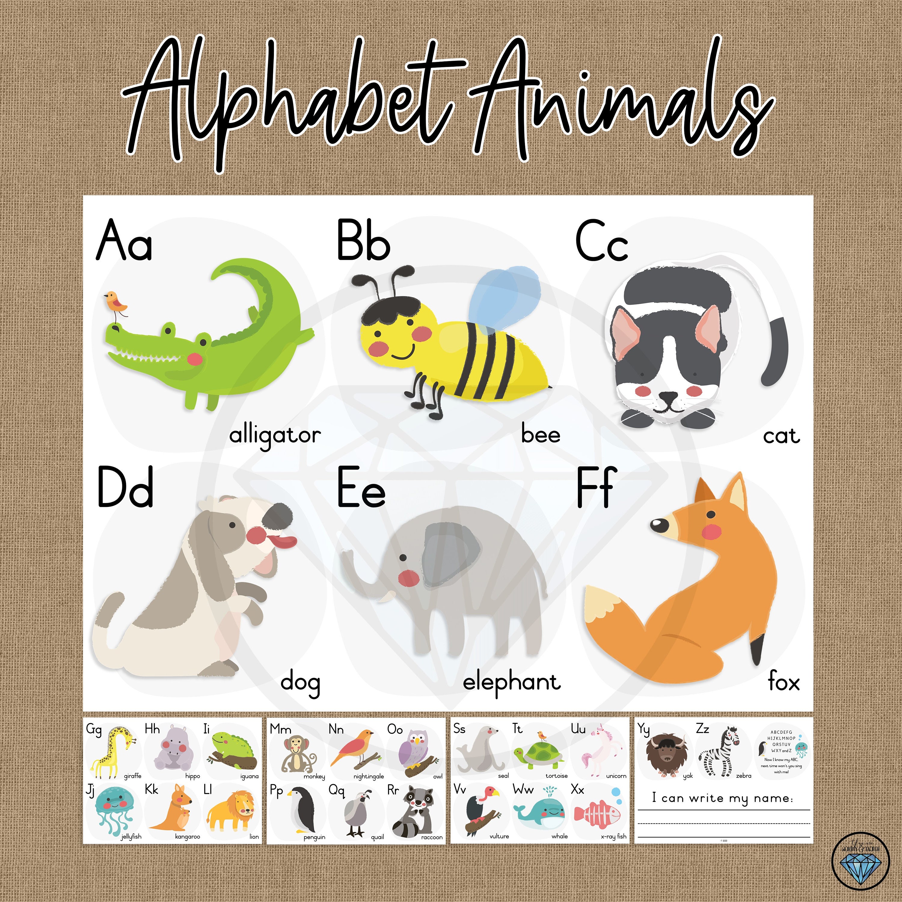 Alphabet Animals, Alphabet, Preschool Printables, Busy Binder ...