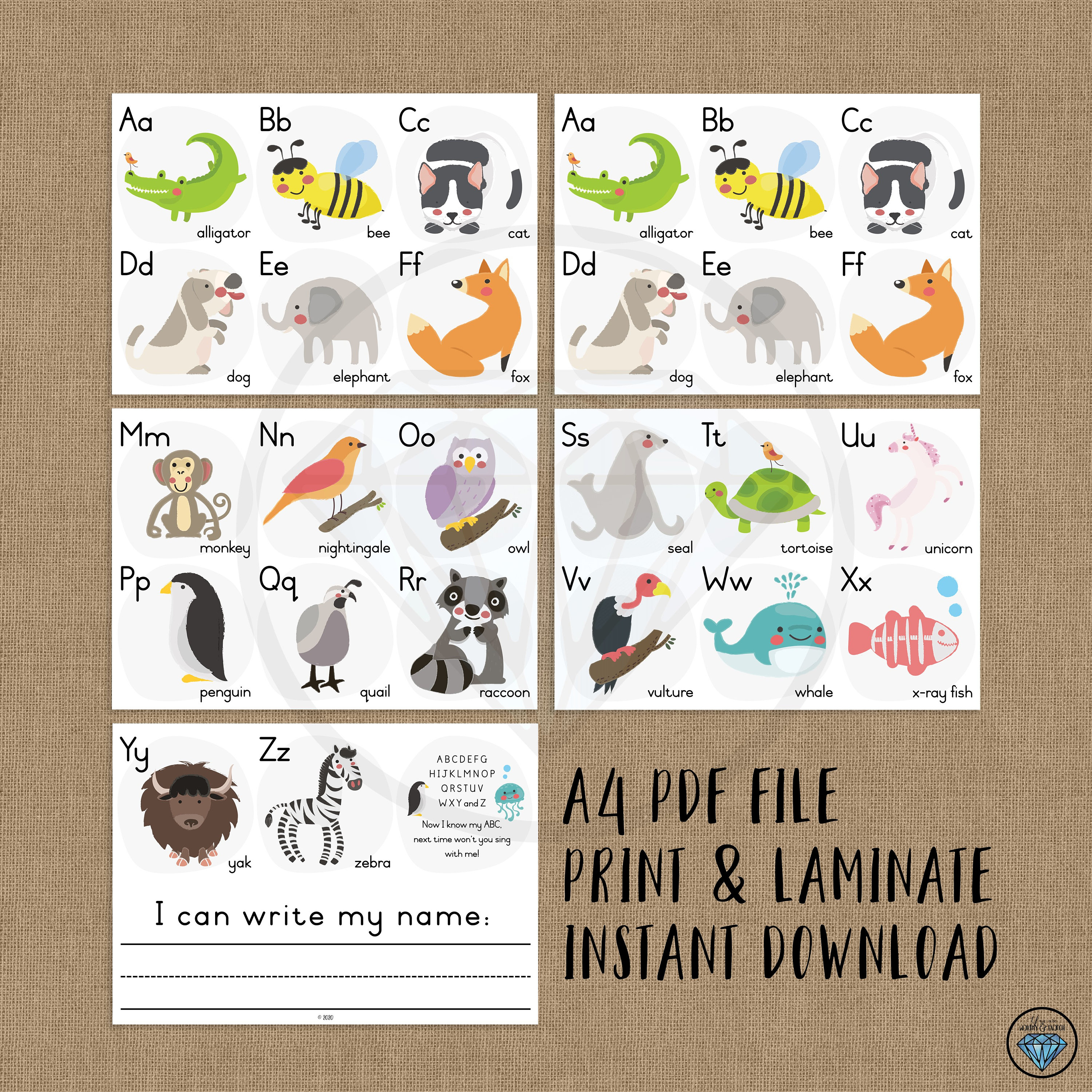 Alphabet Animals, Alphabet, Preschool Printables, Busy Binder ...