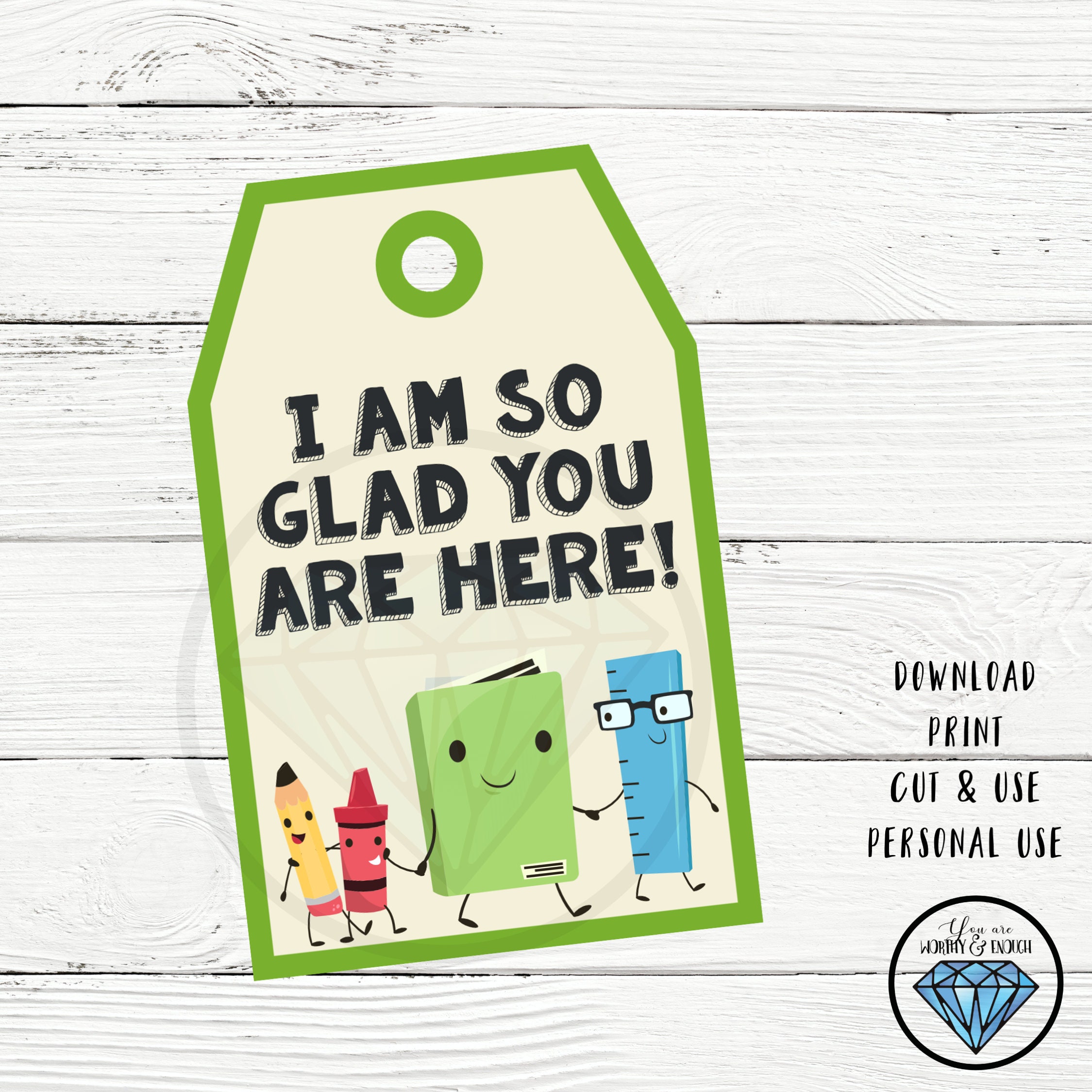 Back to School Tags I Am So Glad You Are Here Teacher Gift | Etsy