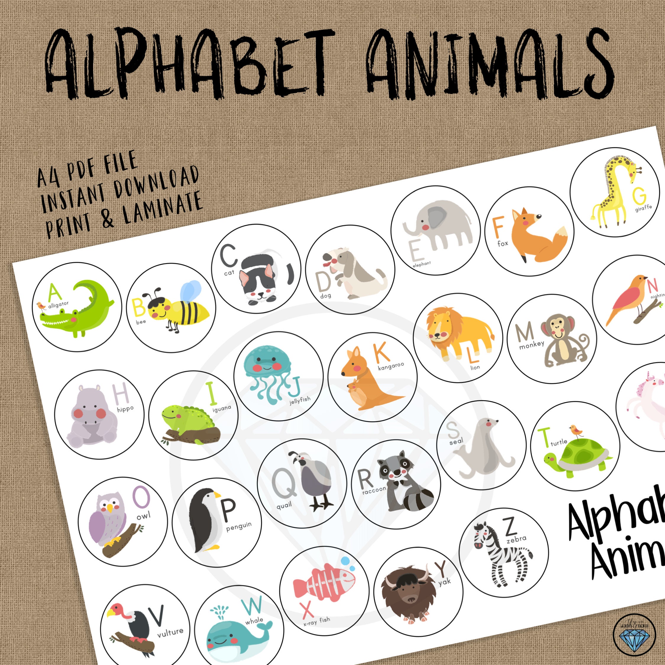 Alphabet Animals Alphabet Preschool Printables Busy Binder - Etsy